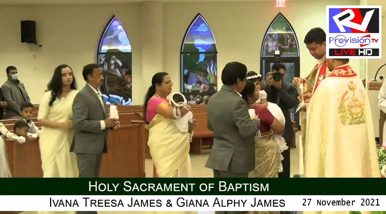 Ivana Treesa James & Giana Alphy James | Holy Sacrament of Baptism ...