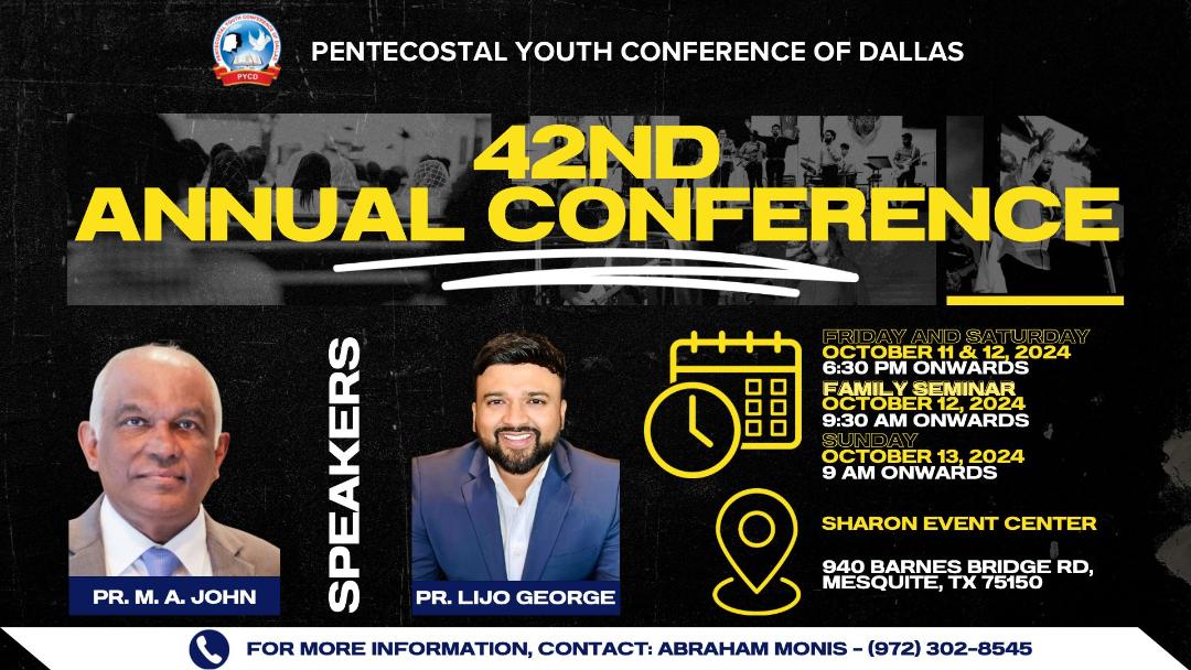 PENTECOSTAL YOUTH CONFERENCE OF DALLAS (PYCD) 42nd ANNUAL CONFERENCE 10 ...